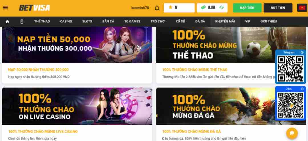 BetVisa - Trung tâm cá cược sầm uất nhất mọi thời đại